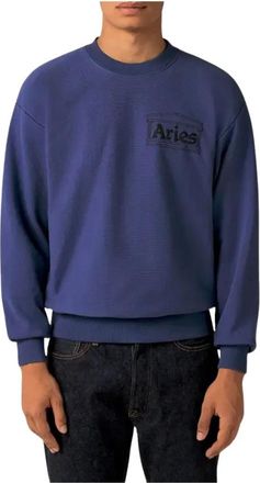 Aries Homme, Sweatshirts et sweats &agrave; capuche, Bleu, Taille: XL SweaT-shirt Star 20000 Classic Temple