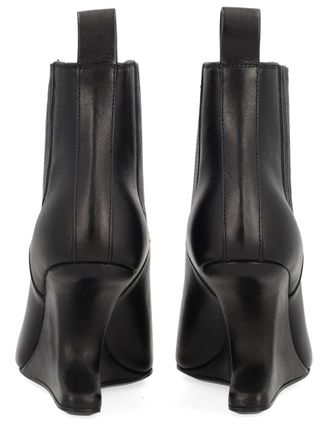 Rick Owens Calf Leather Ankle Boot - Black
