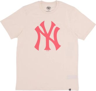47 Brand Mlb Imprint Echo Tee Neyyan - - Tops - Herren - Beige - M