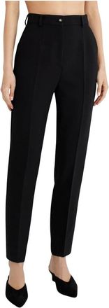Dolce & Gabbana Femme, Pantalons, Noir, Taille: 38 FR Pantalon de Laine Tailleur