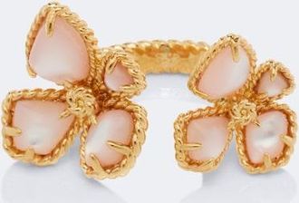 Zimmermann Ring Bloom Toi Et Moi mit Perlmutt, vergoldet