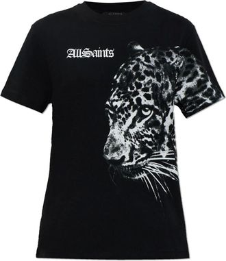 AllSaints Femme, Tops, Noir, Taille: 38 FR Zaya Oversized Boyfriend T-Shirt