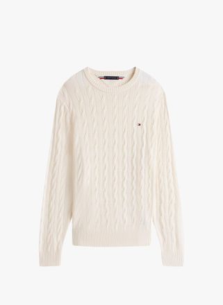 Tommy Hilfiger Pull col rond en laine m&eacute;lang&eacute;e