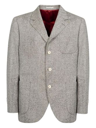 Brunello Cucinelli herringbone blazer - Gris