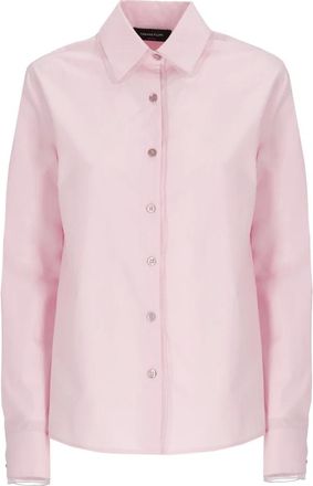 Fabiana Filippi Femme, Blouses et Chemises, Rose, Taille: 36 FR Chemise en coton boutonn&eacute;e sur le devant