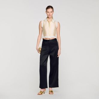 Sandro Weite Satinhose