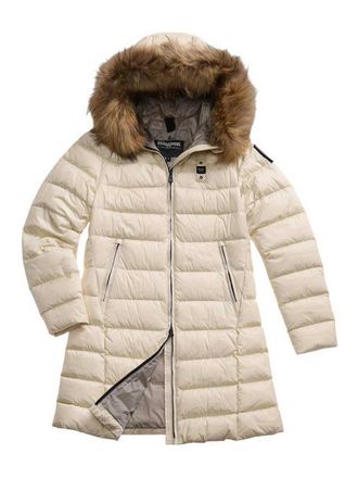 Blauer Manteau Au Genou - Gris