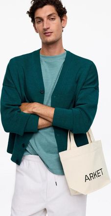 Arket Mini-Tragetasche Aus Canvas -Wei&szlig;