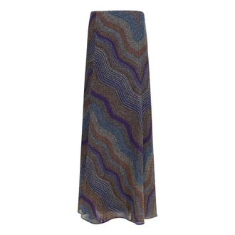 Missoni Jupe longue lam&eacute; viscose &agrave; chevrons paillet&eacute;s - Femme - Jupes - Multicolore - Taille: 36 FR