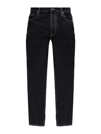 Off-white Straight Leg Jeans - Schwarz