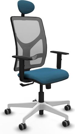 Piqueras y Crespo Stuhl aus PC mit 1D-Armlehnen, h&ouml;henverstellbarer Lendenwirbelst&uuml;tze und festem Kopfteil, ausgestattet mit Sincro 3 Positionen und Schneideschaum, Gra