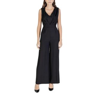 Rinascimento Schwarzer V-Ausschnitt Jumpsuit mit Taschen - - Jumpsuits & Playsuits - Damen - Schwarzk - L