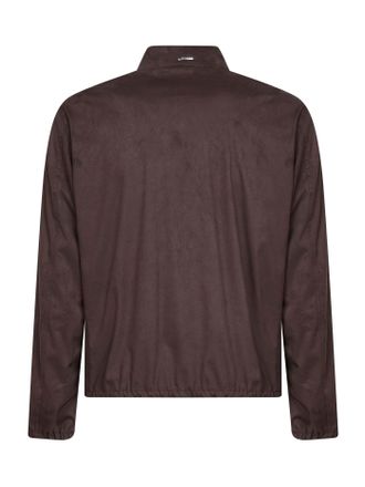 Herno Mens Jacket Suede Microfiber Brown Polyester Bomber