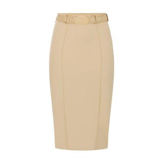 Elisabetta Franchi Femme, Jupes, Beige, Taille: 38 FR Pencil Skirt