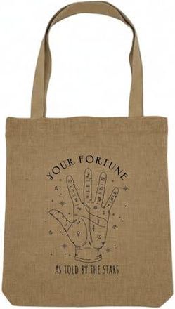 Fabulous Sac Shopping Tote Bag Aspect Lin - Your Fortune, As told by the Stars - Sac de Courses Toile Epaisse 360g Beige Naturel Cabas Port&eacute; Epaule Solide Impr