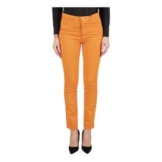 Kiton Jeans Regular Solid 100% Handgefertigt - - Trousers - Damen - Orange - XS