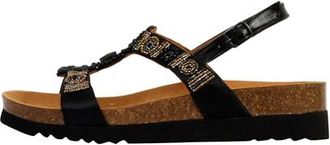 Scholl Bogota Sandal (Noir/or, Syst&egrave;me Taille Chaussures EU, Adulte, Femme, Num&eacute;rique, Moyen, 38)