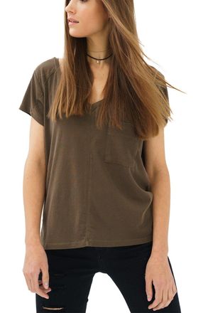 Trueprodigy Damen Audrey T-Shirt, Grün (Olive 0516), Medium (Herstellergröße: M)