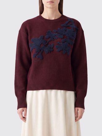 Erdem Pull &agrave; col rond relaxed fit en m&eacute;lange de laine m&eacute;rinos &agrave; motif floral