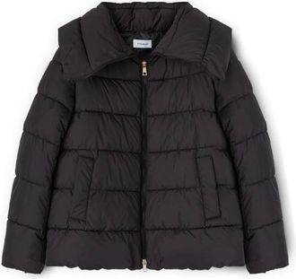 Motivi Femme, Vestes, Noir, Taille: 38 FR Veste chaude en duvet avec col montant