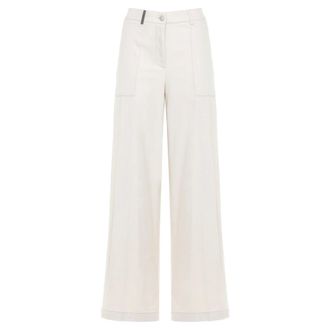 PESERICO Damen, Hosen, Wei&szlig;, MGr&ouml;&szlig;e
