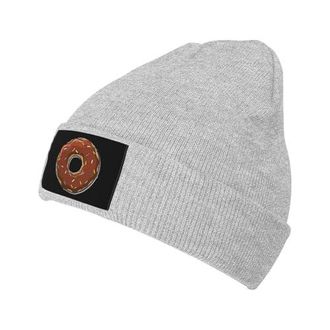 Generic Donut Dr&ocirc;le Femme Homme Bonnets Hiver Souple Bonnets Tricot&eacute; Confortable Watch Cap pour Ski Sport Course &Agrave; Pied