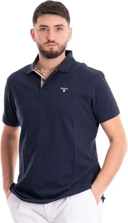 Barbour Homme, Tops, Bleu, Taille: XL Polo Tartan Pique Midlayers