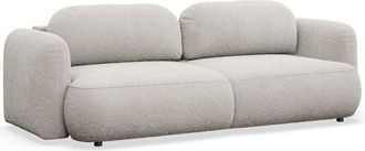Selsey Sofa mit Schlaffunktion und Bettkasten 253 x 110 cm Hellbeige Boucl&eacute; - Schlafsofa & Couch mit DL-Automatik, gro&szlig;e Schlafcouch 165x205 cm, 3-Sitzer Sof