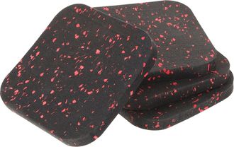 Cabilock 4 Stück Teiliges Gummi Polster Trainingsgeräte Stoßdämpfende Bodenschutzmatten rutschfest Geräuschreduzierend Geeignet für Laufband und Fitnessgeräte 