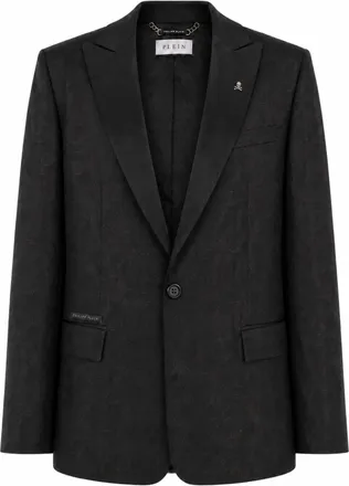 Philipp Plein Jacquard Blazer Regular Fit Monogram