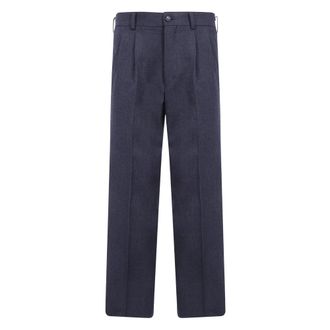 Comme Des Gar&ccedil;ons Wool Thick Gabardine Tailored Hosen - - Trousers - Damen - Grau - L