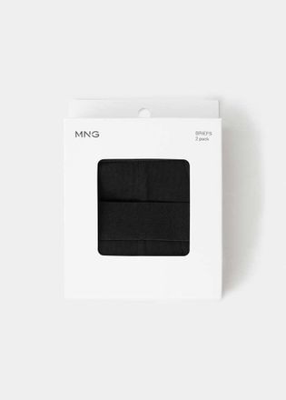 Mango Pack 2 slips basiques noir - Homme - XL - MANGO MAN