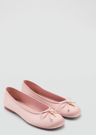 Mango Ballerines &agrave; naud avec d&eacute;tails m&eacute;talliques rose - Femme - 36 - MANGO