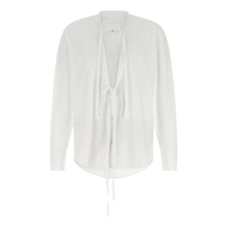 Maison Margiela Homme, Tops, Blanc, Taille: L Cotton Poplin Shirt