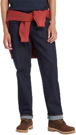 Timberland TFO Stretch Denim Pant (Straight) Rinse Wash Pantalons, Bleu Brut, 40W x 32L Homme