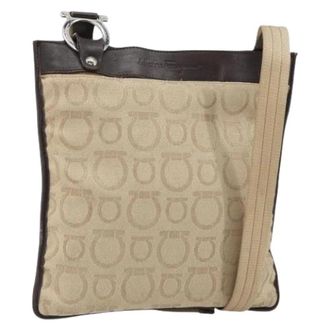 Ferragamo Pre-owned Canvas Schultertasche - - Pre-owned - Damen - Beige - ONE SIZE