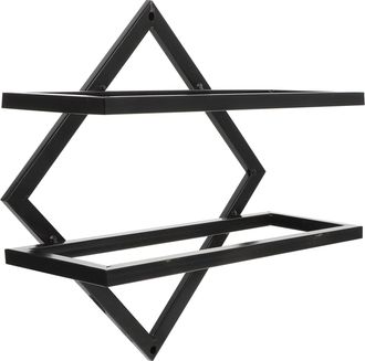 Aboofan Wandmontiertes Weinregal aus Eisen Weinhalter zum Aufh&auml;ngen Robustes Pr&auml;sentationsregal f&uuml;r Zuhause Bar und Party