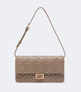 Fendi Portefeuille &agrave; cha&icirc;ne Tube FF en cuir