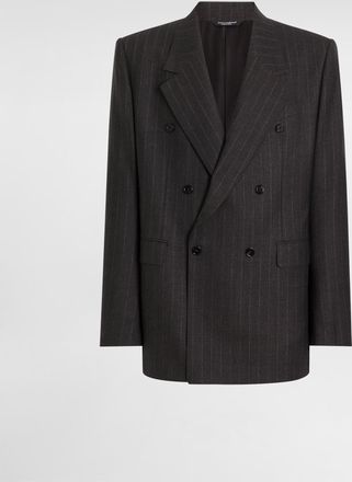 Dolce & Gabbana Jacke Palermo Aus Wolle Mit Doppelreiher-design In Nadelstreifenoptik - Mann Anz&uuml;ge Und Blazer Mehrfarbig 46