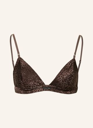 Calvin Klein Triangel-Bh Signature Satin Aus Satin braun