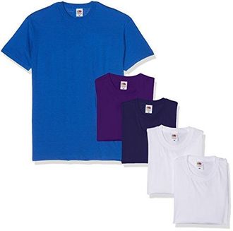Fruit Of The Loom Valueweight Lot de 5 T-Shirt à Manches Courtes pour Homme - Multicolore - XX-Large