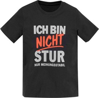 Kidsworld T-Shirt ICH BIN NICHT STUR Kurzarm, mit Rundhalsausschnitt, mit trendigem Aufdruck