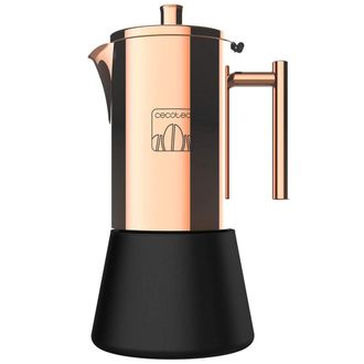 Cecotec Espressokocher Moking 200, Edelstahl, Geeignet für Gas-, Elektro- und Keramikkochfelder, Elegantes Design, 2 Tassen, Hitzebeständiger Griff, Sicherhei