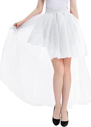 Generic Jupe tutu pour femme, style rockabilly, en maille, multi-couches, jupe courte fantaisie, jupe de danse duveteuse r&eacute;tro &eacute;lastique pour femme, costume d