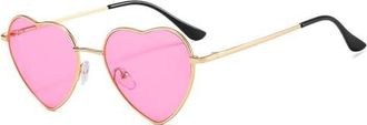 Generic Lunettes De Soleil D&eacute;coratives En M&eacute;tal For Femme, Id&eacute;ales For Lext&eacute;rieur Et Les Sports(Pink)