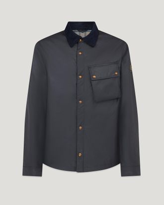 Belstaff Veste Ground Pour Homme Waxed Cotton Bleu Marine Fonc&eacute; 2xl