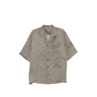 Ziggy Chen Faded-effect Short-sleeve Shirt