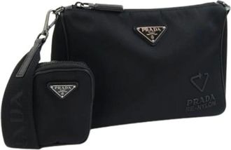 Prada unisex, Pre-owned, Noir, Taille: ONE Size Pre-owned Tissu sacs-prada