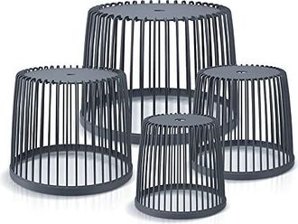 Prosperplast Gartenkorbst&uuml;tze - dekorativer Clubo-Beistelltisch, Abmessungen (mm) 590 x 590 x 455, Farbe Anthrazit