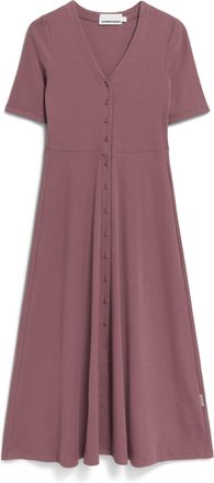 Armedangels Damen Jerseykleid aus Bio-Baumwoll Mix ALURAA Fitted Dark Berry